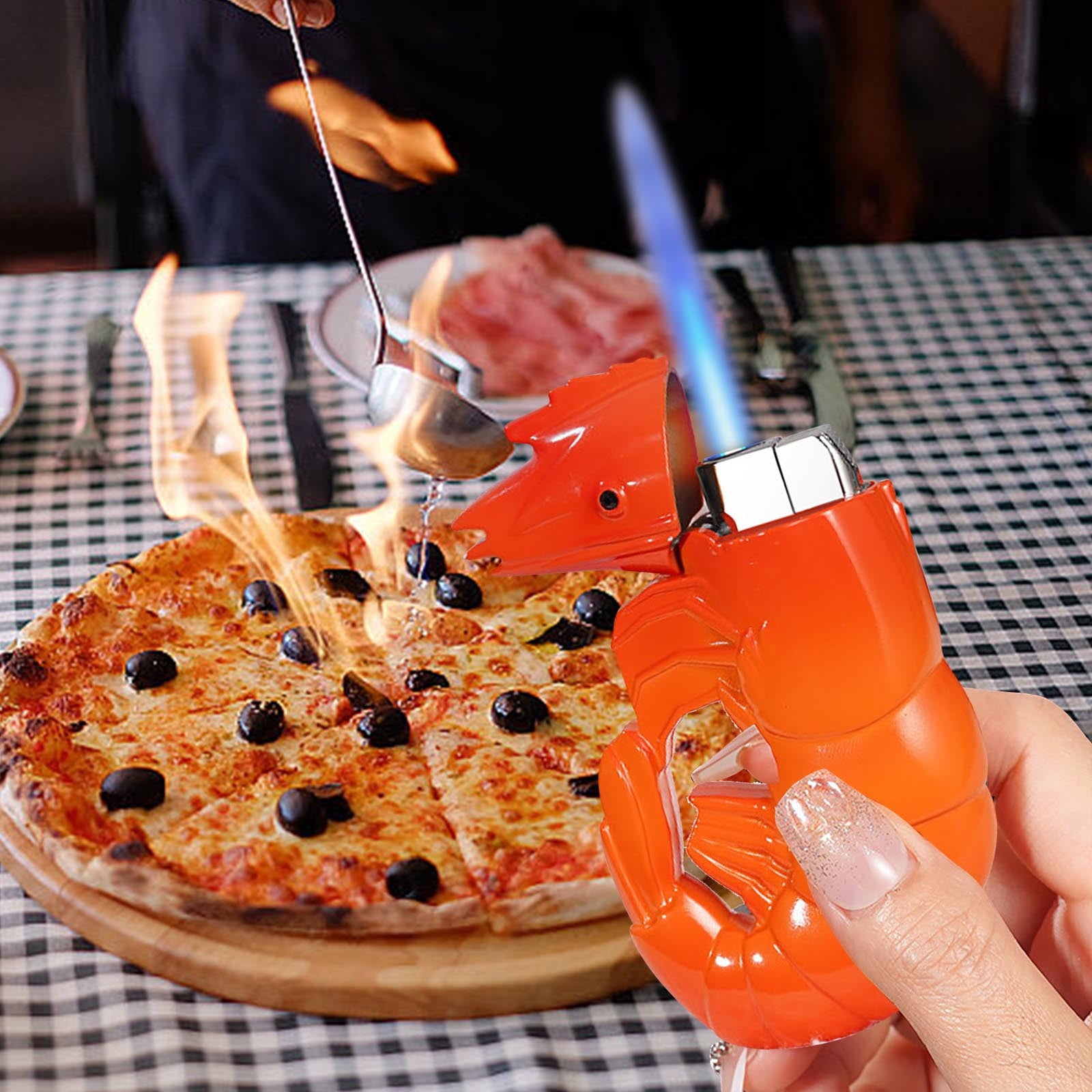 Windproof Blue Flame Butane Lighter | Refillable Metal Torch ...