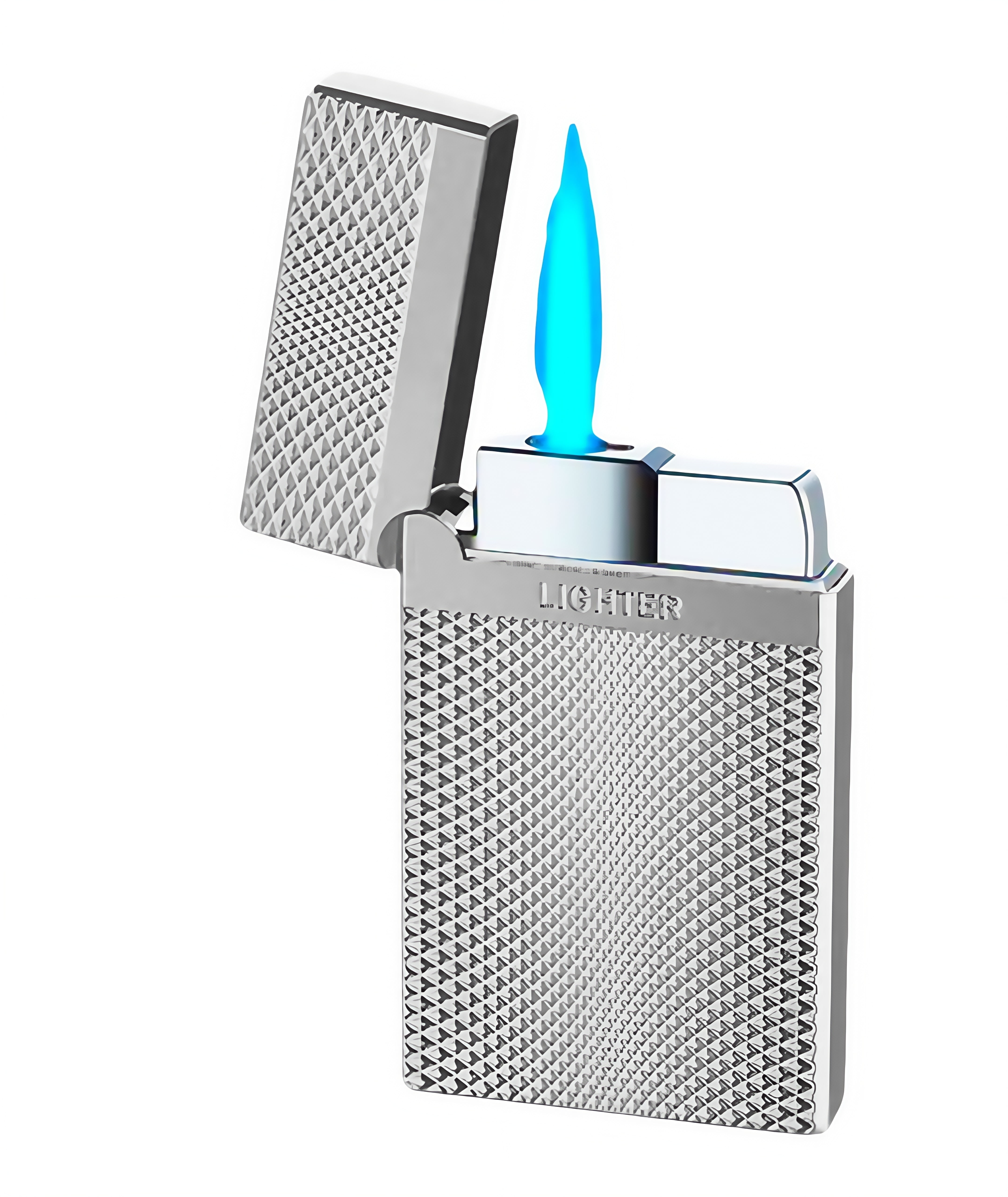 Windproof Blue Flame Mini Lighter Refillable Butane Adjustable Flame ...