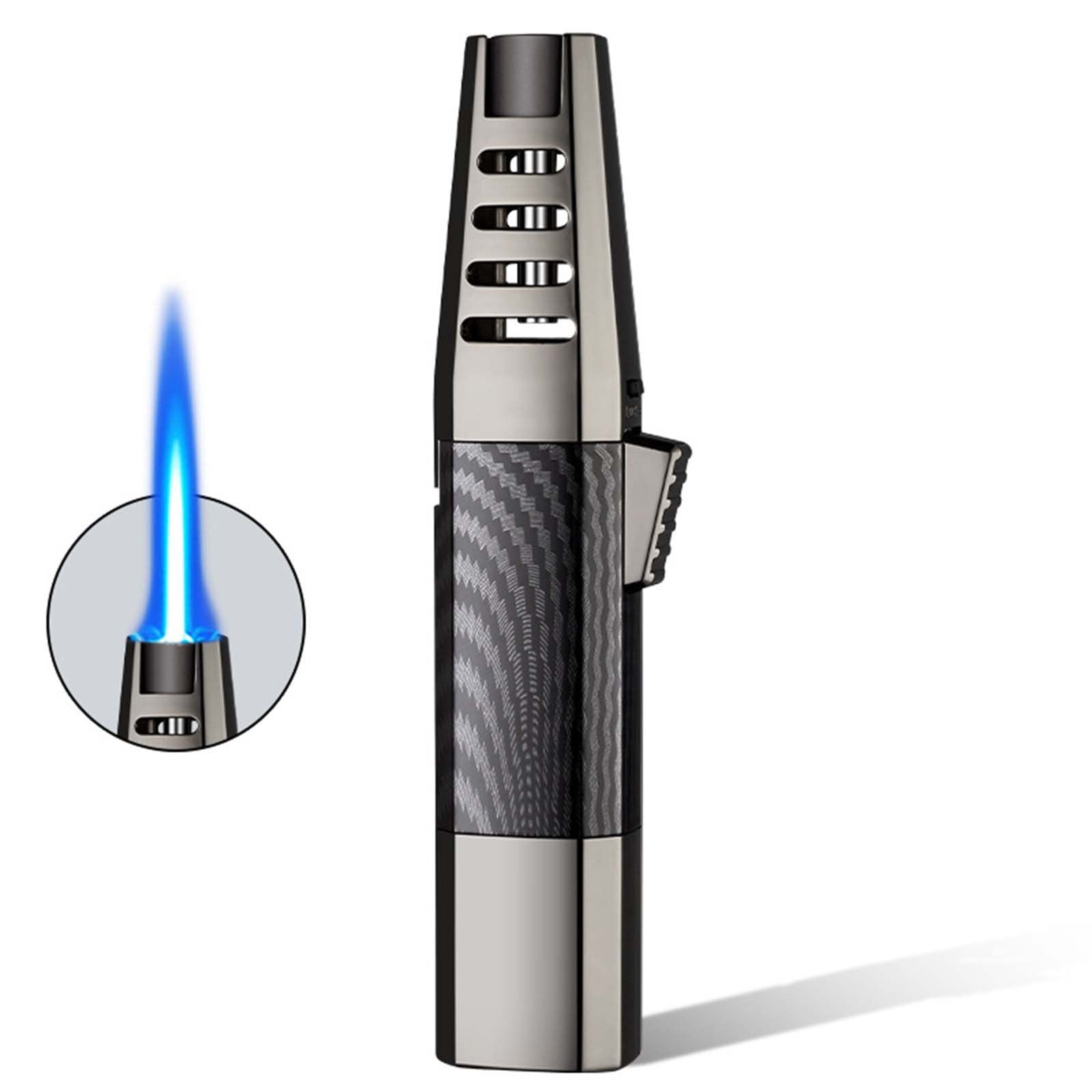 Windproof Blue Flame Torch Lighter, Yannianjz Butane Torch Lighter ...