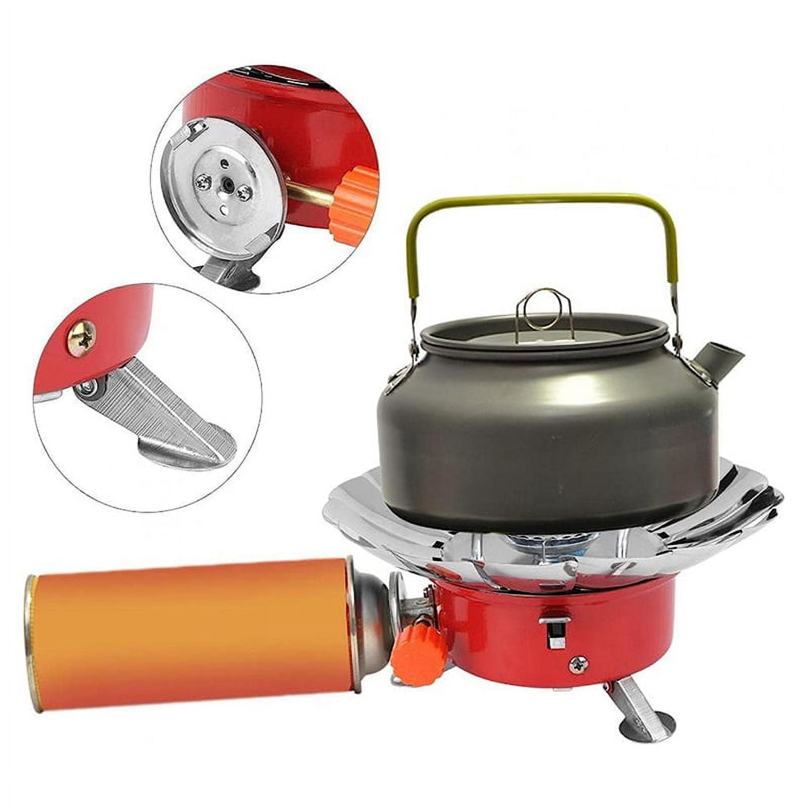 Windproof Camping Gas Stove with Piezo Ignition and Adjustable Valve ...