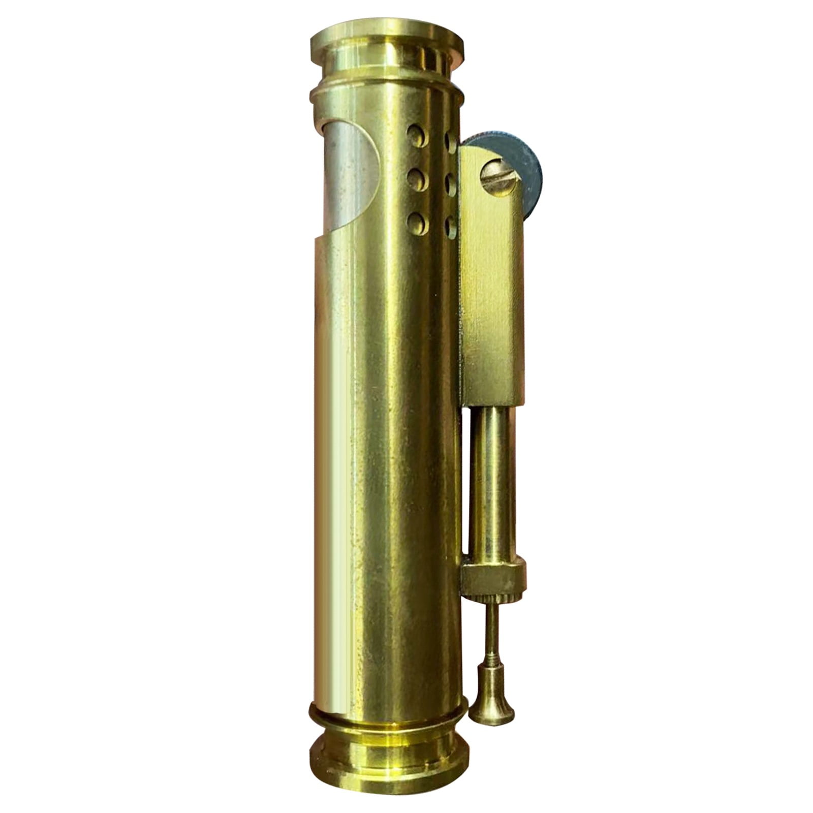Windproof Classic Trench Brass Kerosene Refillable Grinding Wheel Automatic Ejection Seal Retro ...
