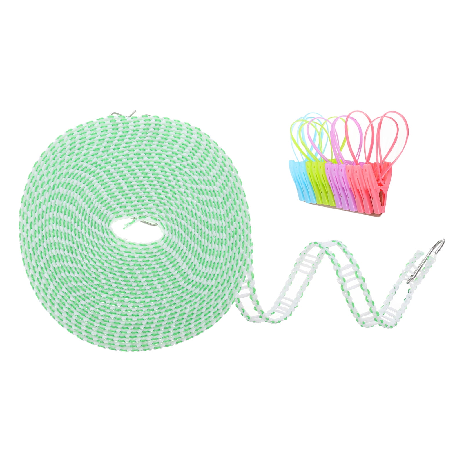 Windproof Clothesline, 10M 33ft Plastic Non-Slip Clothes Drying Rope ...