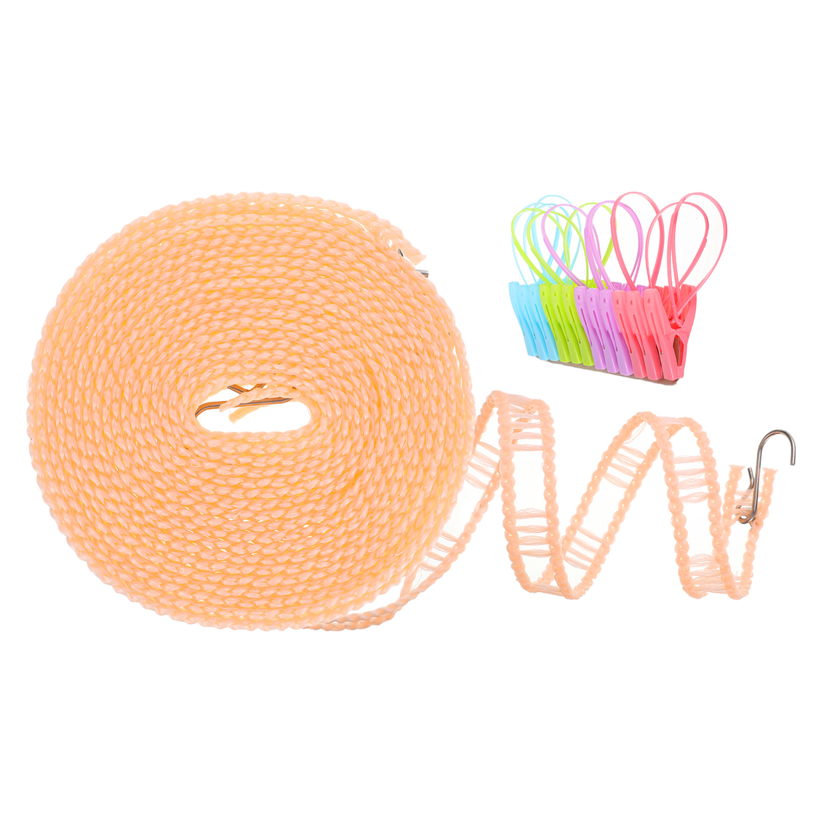 Windproof Clothesline, 5M 16.4ft Plastic Non-Slip Clothes Drying Rope ...