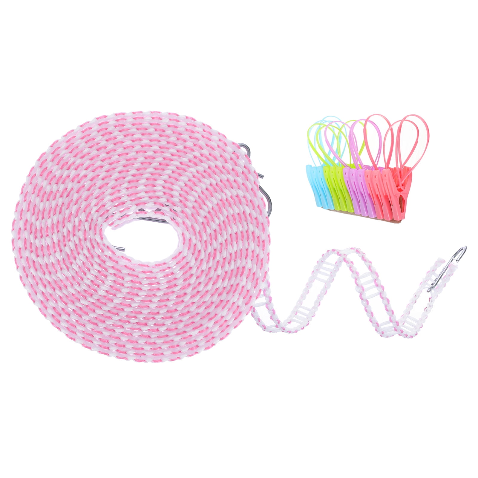 Windproof Clothesline, 5M 16.4ft Plastic Non-Slip Clothes Drying Rope ...