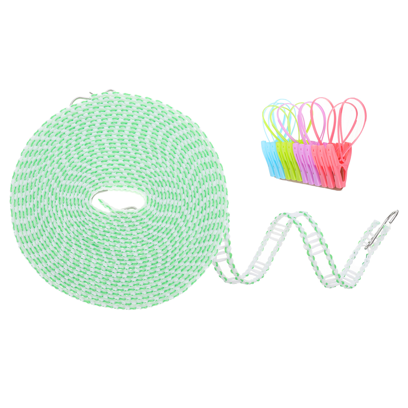 Windproof Clothesline, 8M 26ft Plastic Non-Slip Clothes Drying Rope ...