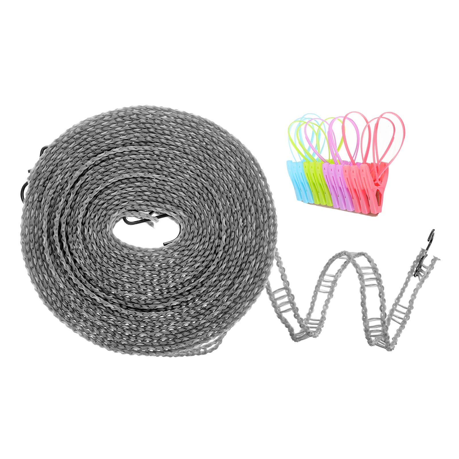 Windproof Clothesline, 8M 26ft Plastic Non-Slip Clothes Drying Rope ...