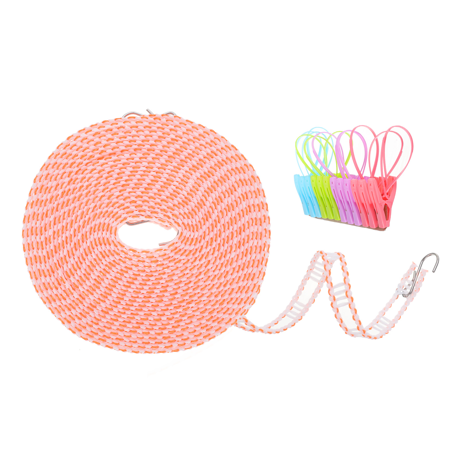 Windproof Clothesline, 8M 26ft Plastic Non-Slip Clothes Drying Rope ...