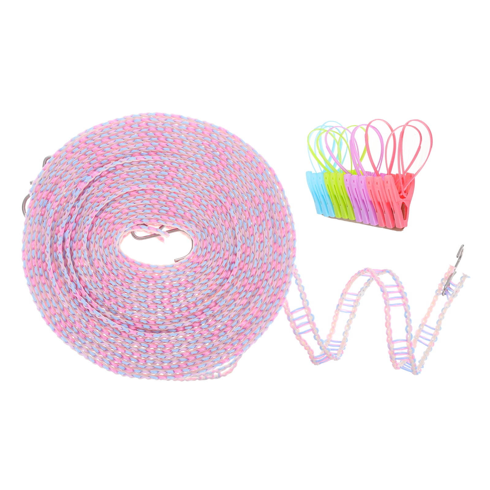 Windproof Clothesline, 8M 26ft Plastic Non-Slip Clothes Drying Rope ...