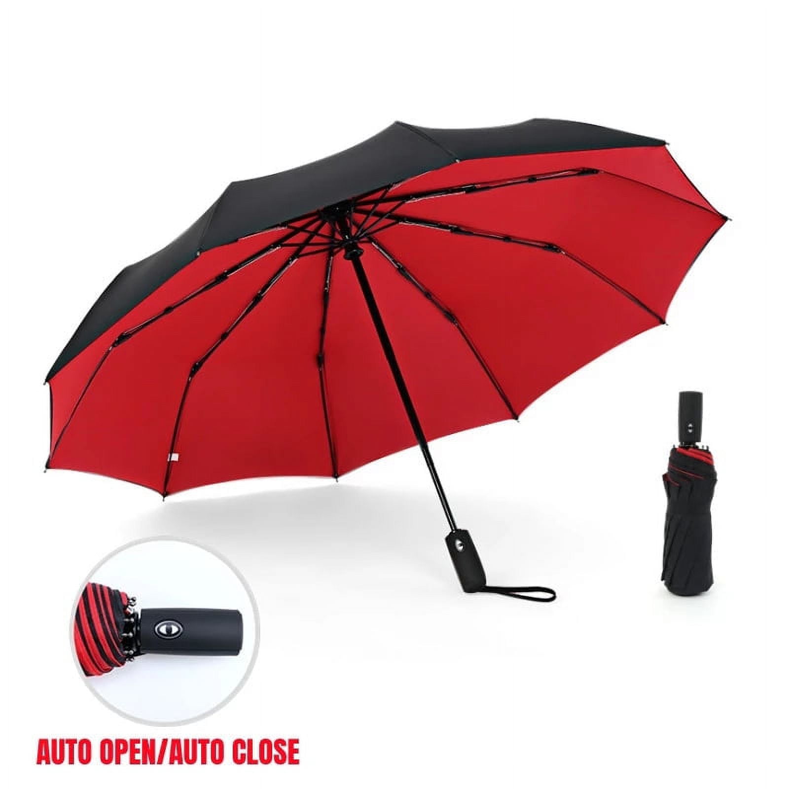 Windproof Double Layer Resistant Umbrella Fully Automatic Rain Men ...