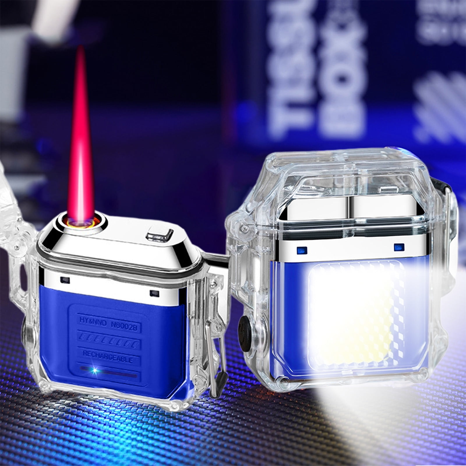 Windproof Flameless Lighter, Waterproof Rechargeable Candles, LED ...