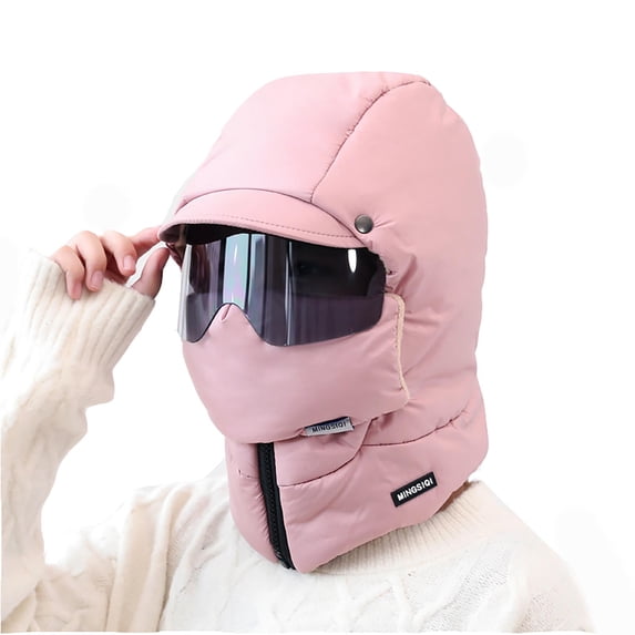 Windproof Full Coverage Outdoor Riding Hat with Integrated Glasses for ...
