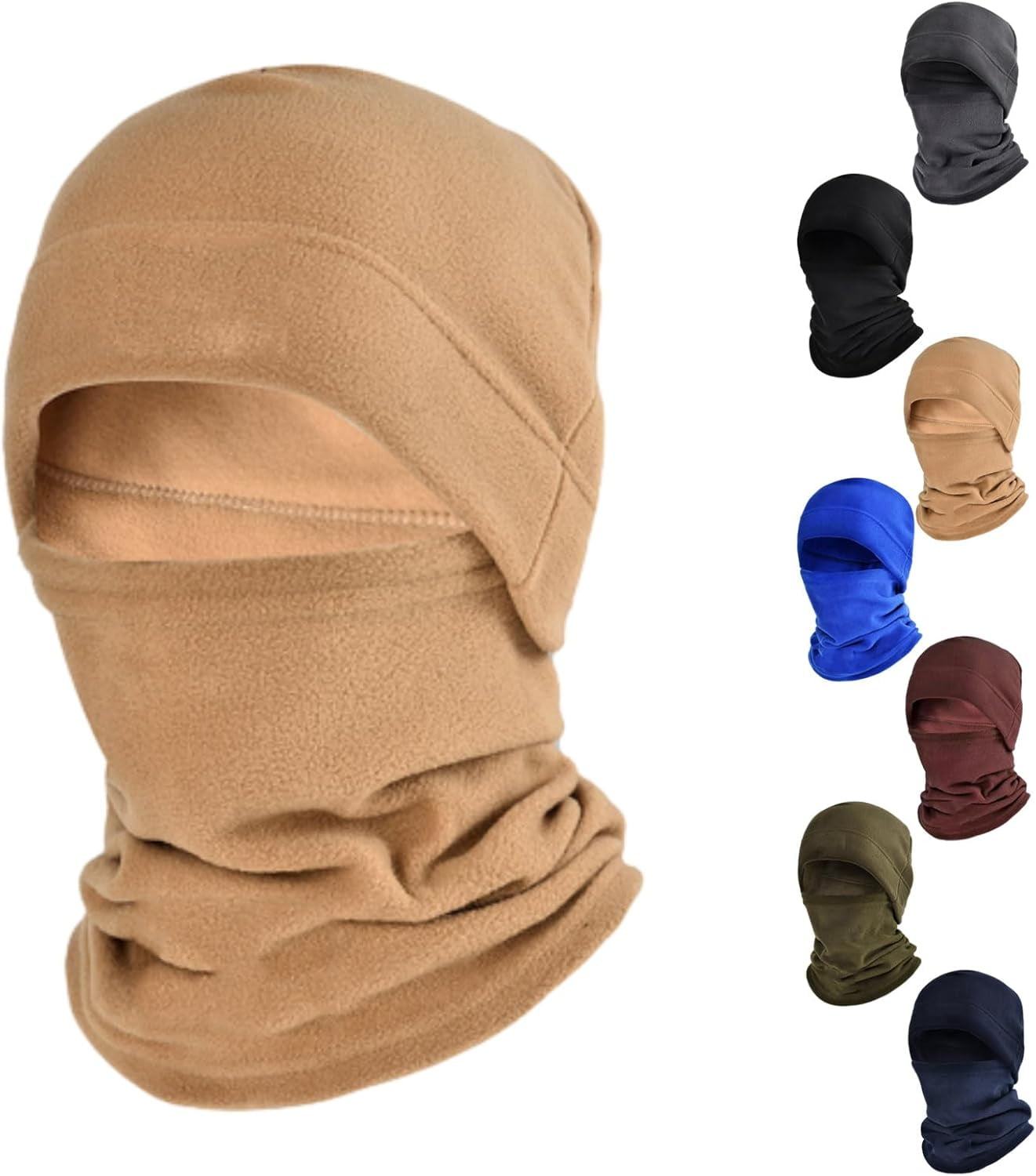 Windproof Hat Windproof Face Mask, Polar Fleece Balaclava Hood Face ...