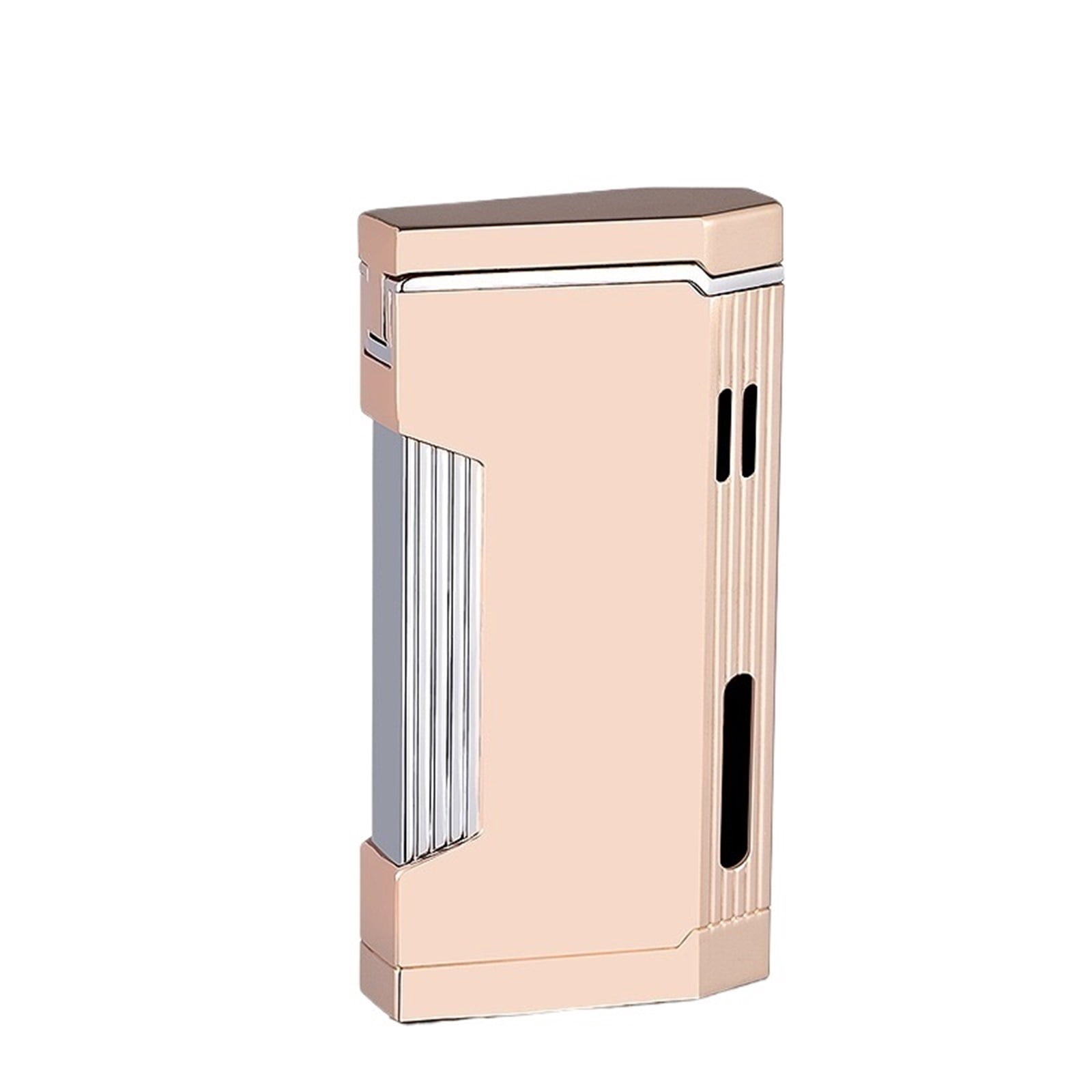 Windproof Inflatable lighters - Metal Butane Gas Lighter - Dual Turbo ...