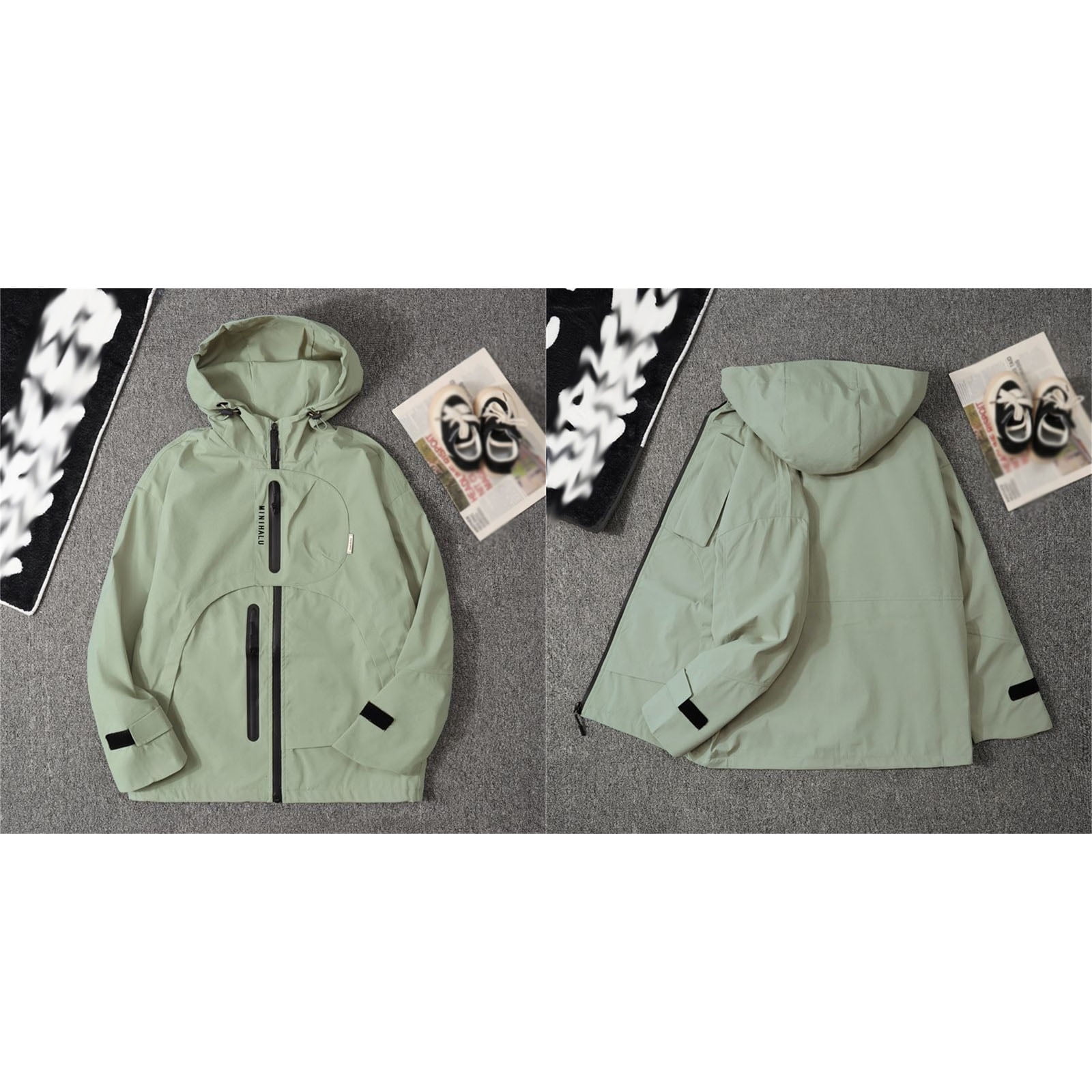 Windproof Jacket Teen Girls Windbreaker Jacket Zip Up Hoodie Teen Light ...