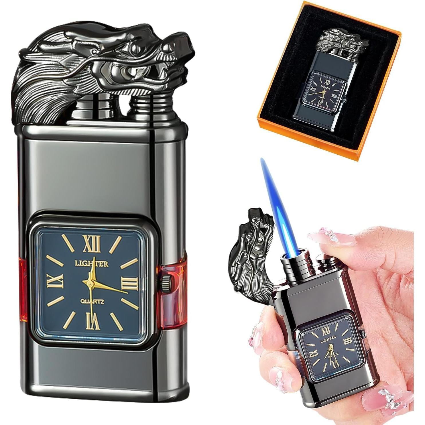 Windproof Lighter Vintage Watch Bezel Jet Flame Torch,Jet Torch Butane ...
