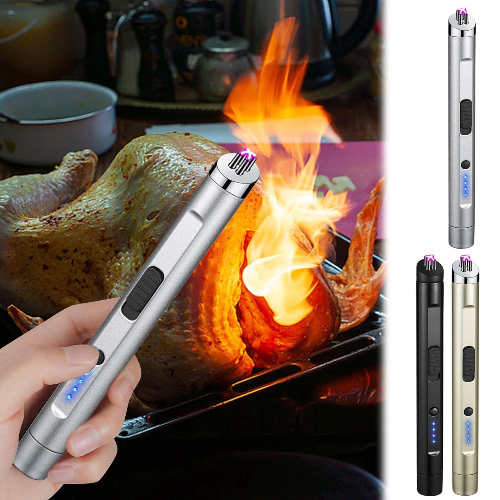 Windproof Multipurpose Electric Lighter | Dual Lighting Modes | Type-C ...
