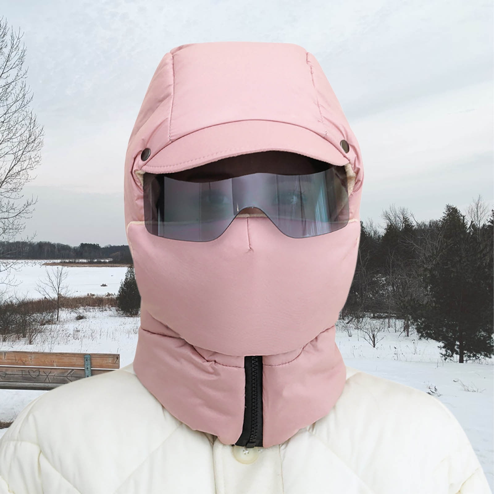 Windproof Outdoor Riding Mask, Clear Glasses Face Shield, Breathable ...