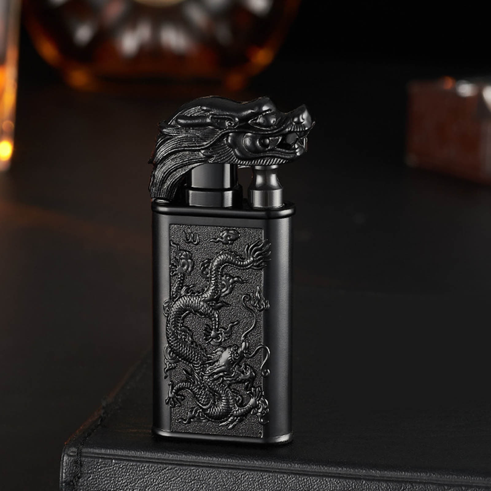 Windproof Quartz Dial Rechargeable Butane Lighter | Electroplated ...