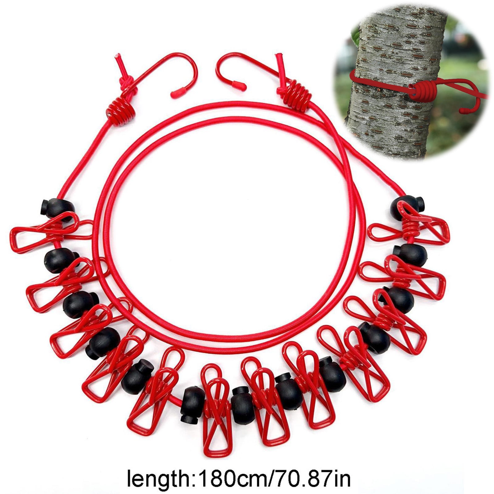 Windproof Retractable Portable Clothesline,Clothing line with 12 ...