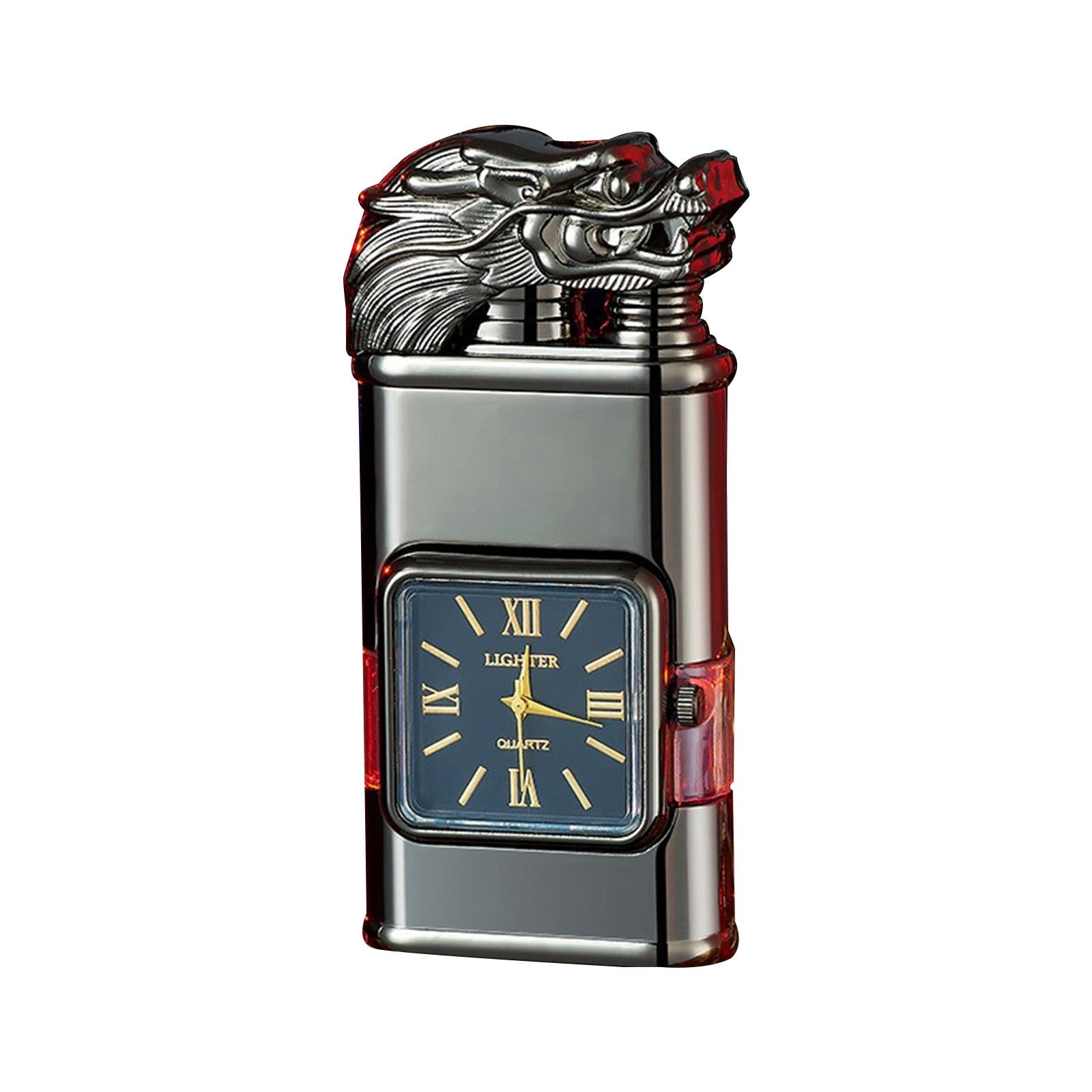 Windproof Retro Watch Bezel Spray Flame Torch Men'S Cool Double Flame ...