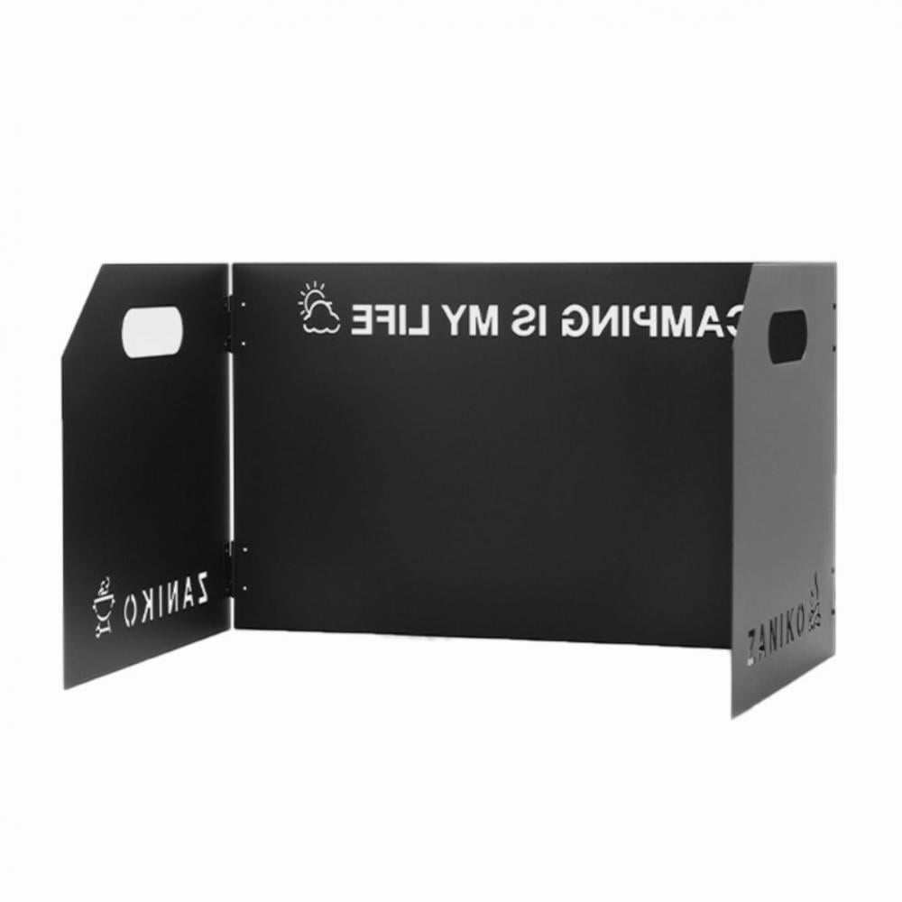 Windproof Screen Outdoor Stove Triple-fold Wind Deflector with Storage ...