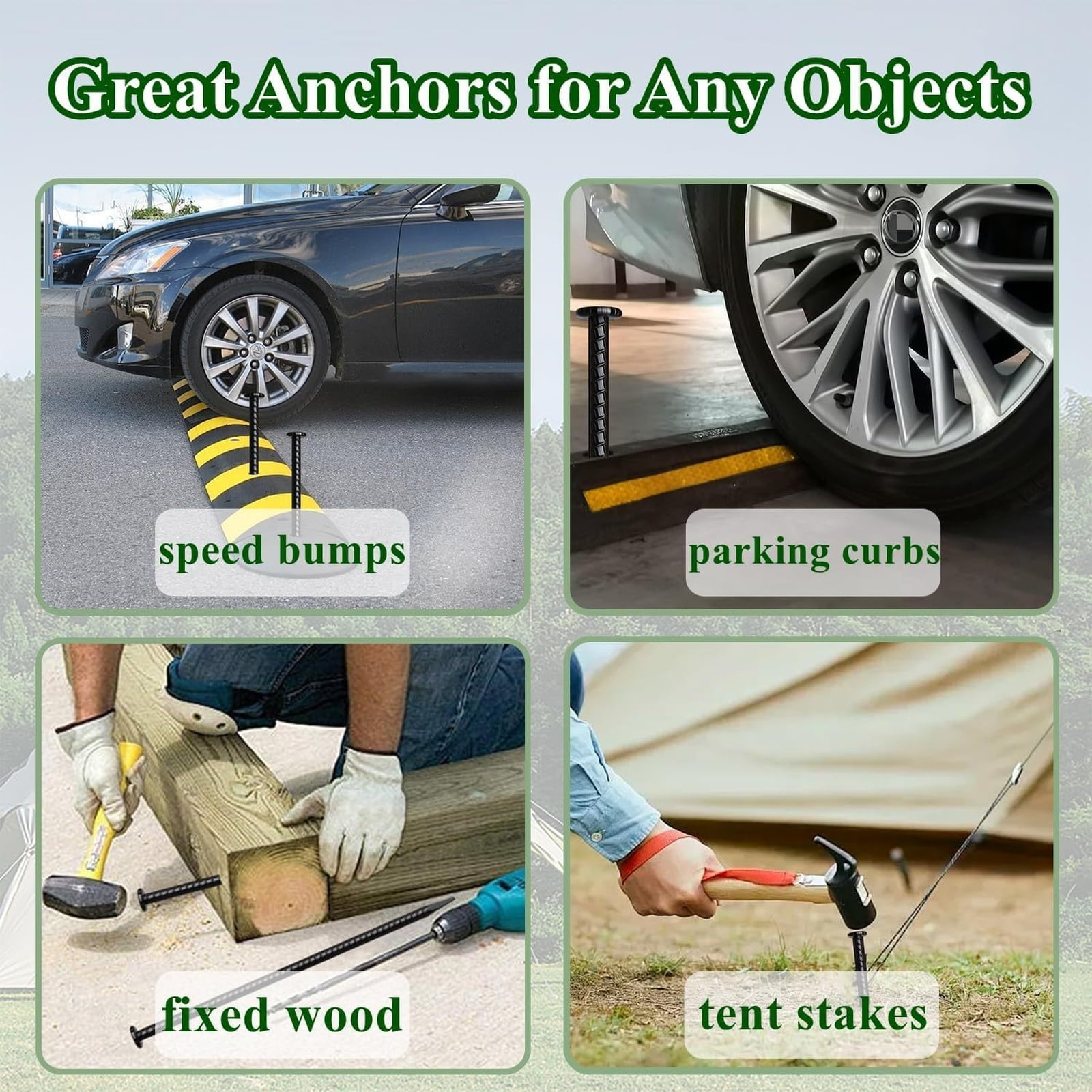 Windproof Tent Stakes - Large Screw-In Ground Anchors for Canopies ...