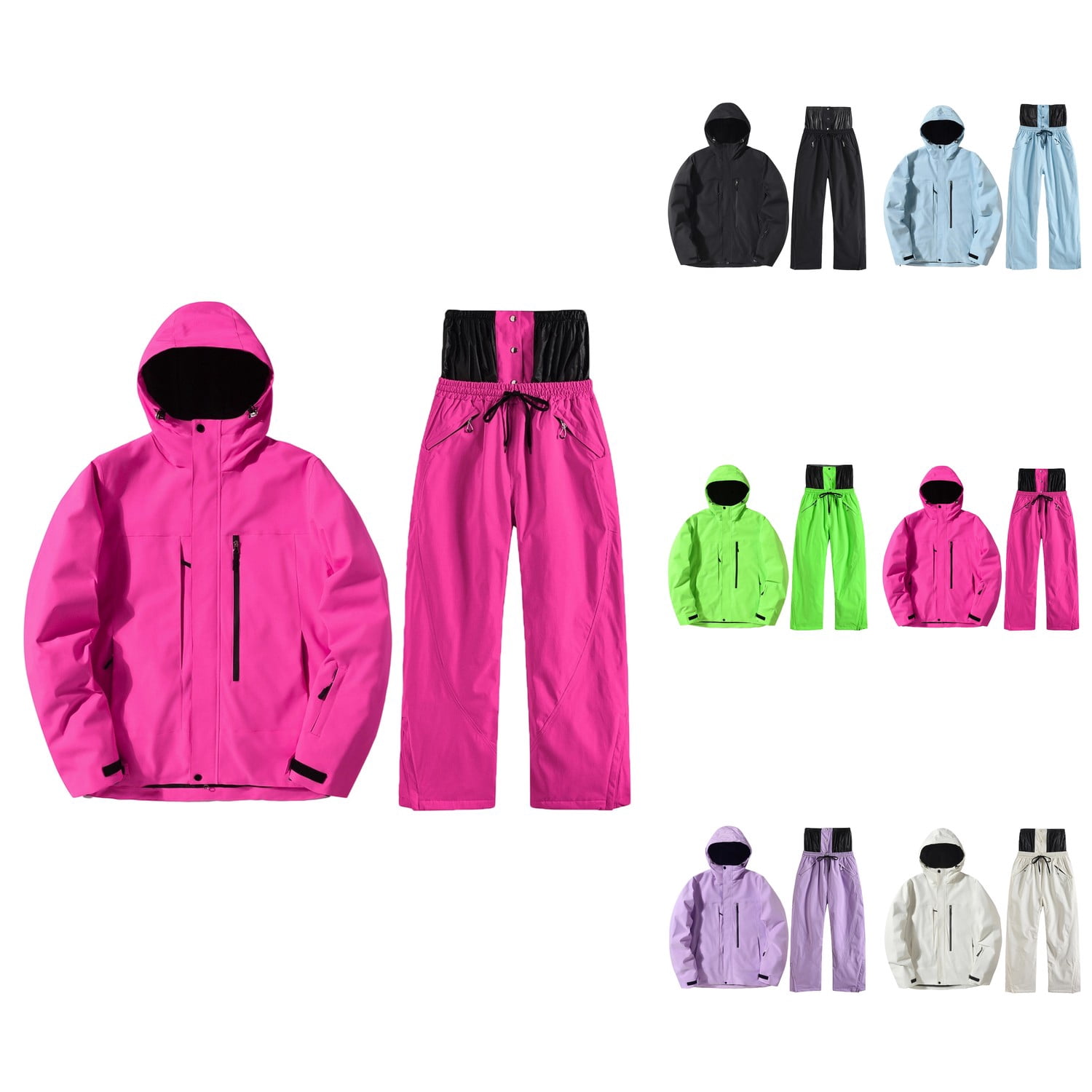 Windproof Thermal Insulated Ski Snowboard Jacket and Pants Set for Men ...