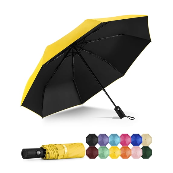 Windproof Travel Umbrella Automatic Compact Folding Umbrella with UV ...