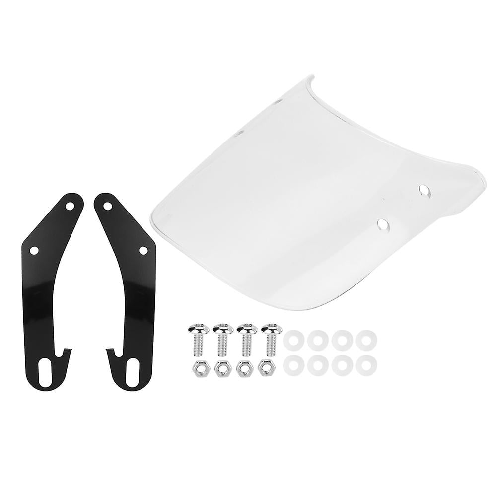 Windscreen Wind Deflector Motorcycle Suits 5-7" Round Headlights ...