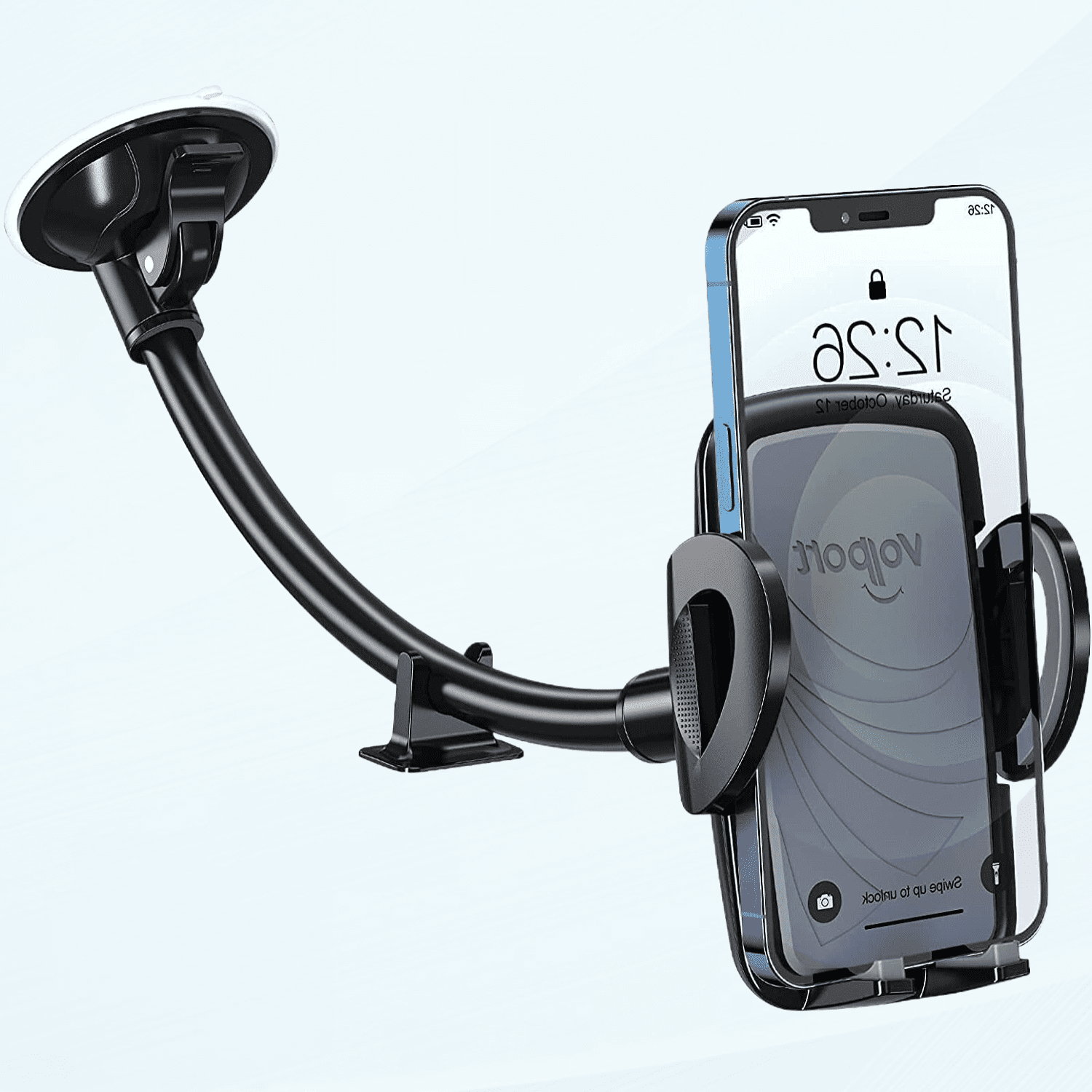 Windshield Car Phone Mount, Gooseneck Cell Phone Holder Car Window ...