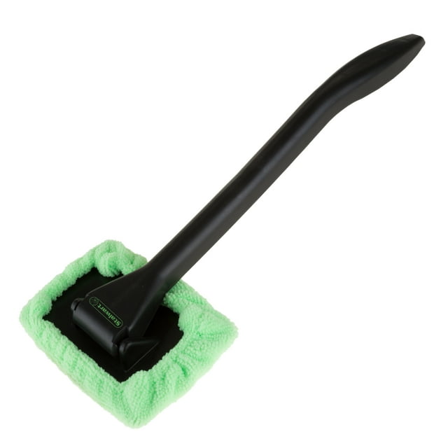 Windshield Cleaner with Microfiber Cloth, Handle and Pivoting Head ...
