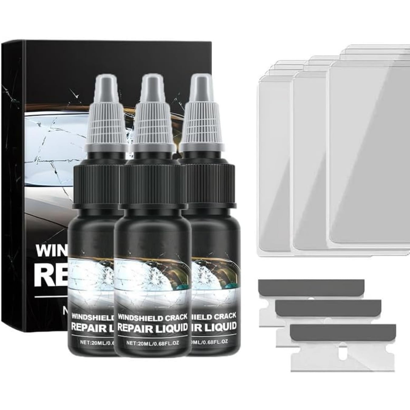 Windshield Crack Repair Kit, 2025 New Cracks Gone Glass Repair Kit, Car ...