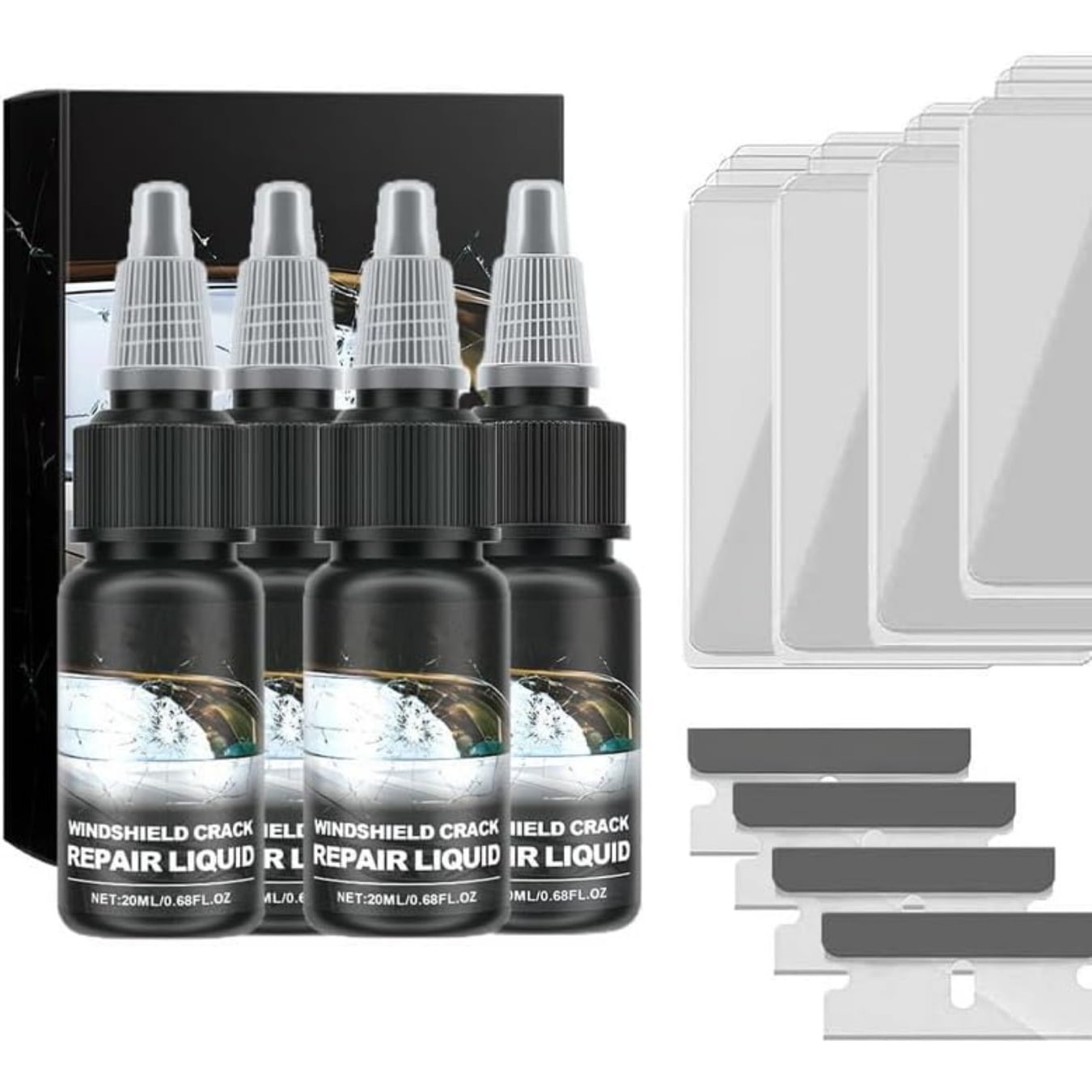 Windshield Crack Repair Kit, 2025 New Cracks Gone Glass Repair Kit, Car ...