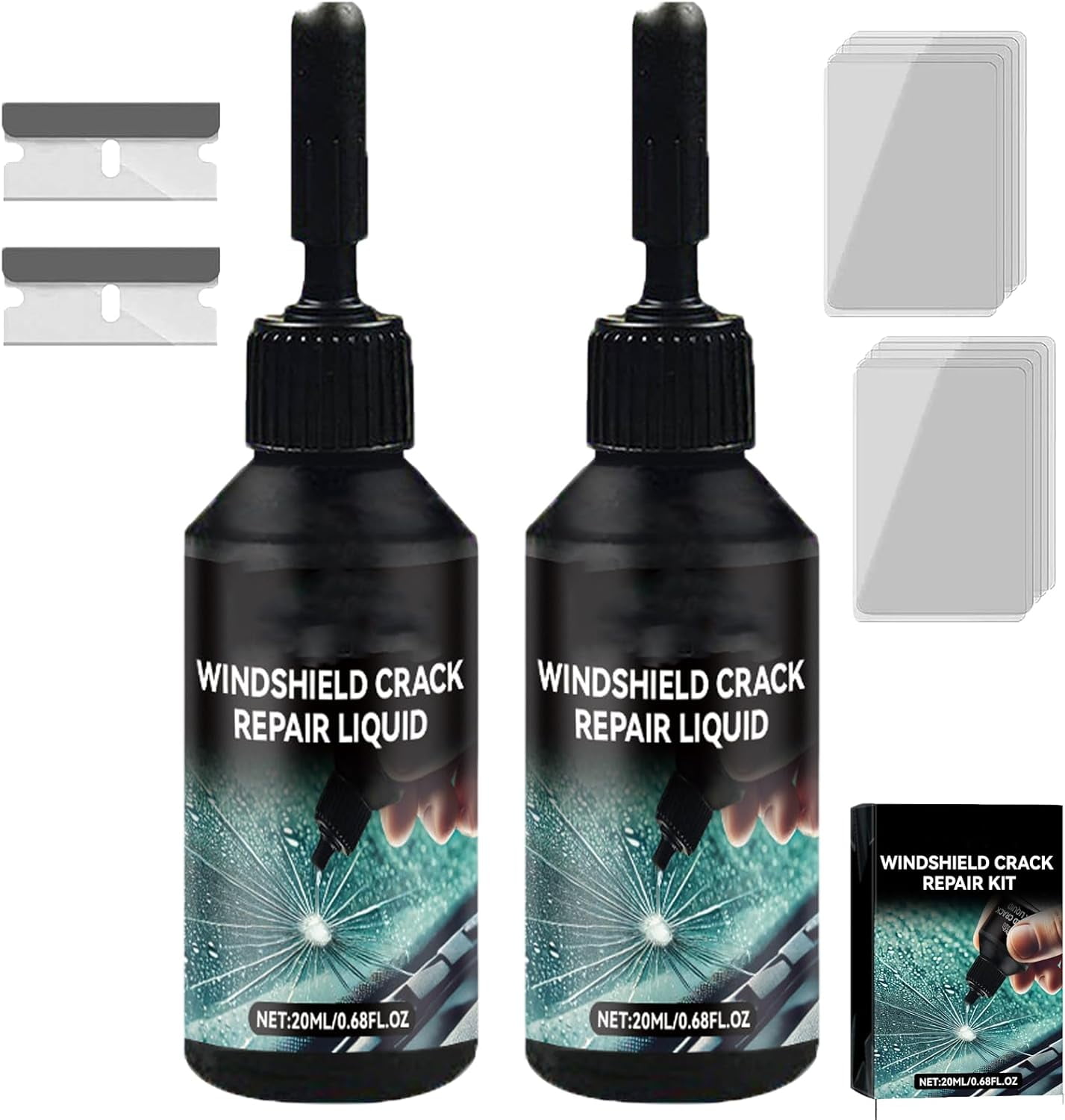 Windshield Crack Repair Kit, 2025 New Glass Cracks Gone Repair Kit ...
