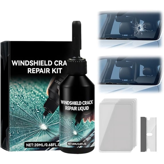 Windshield Crack Repair Kit, 2025 New Glass Repair Liquid for Cracks ...