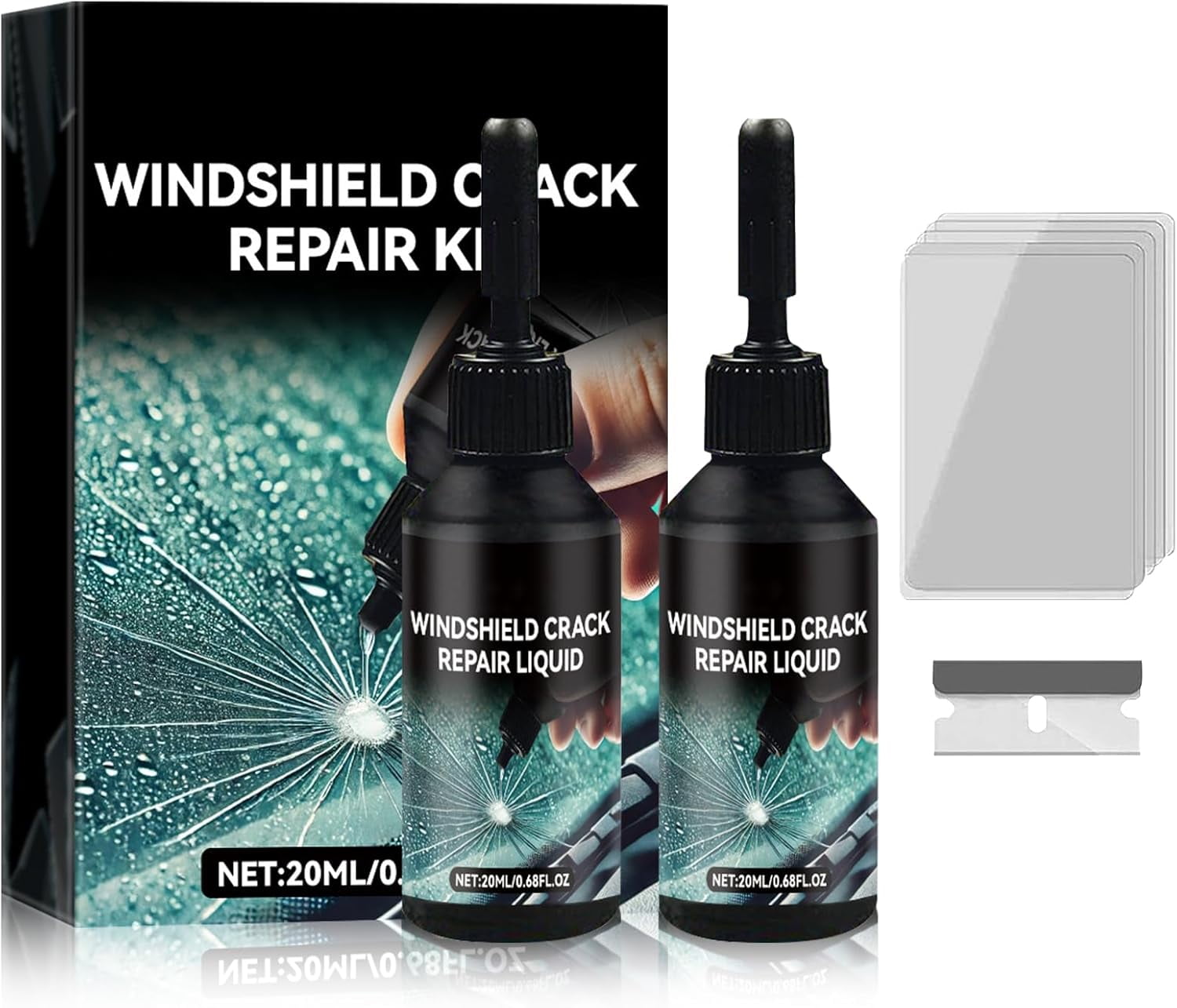 Windshield Crack Repair Kit, 2025 New Premium Windshield Repair Kit ...