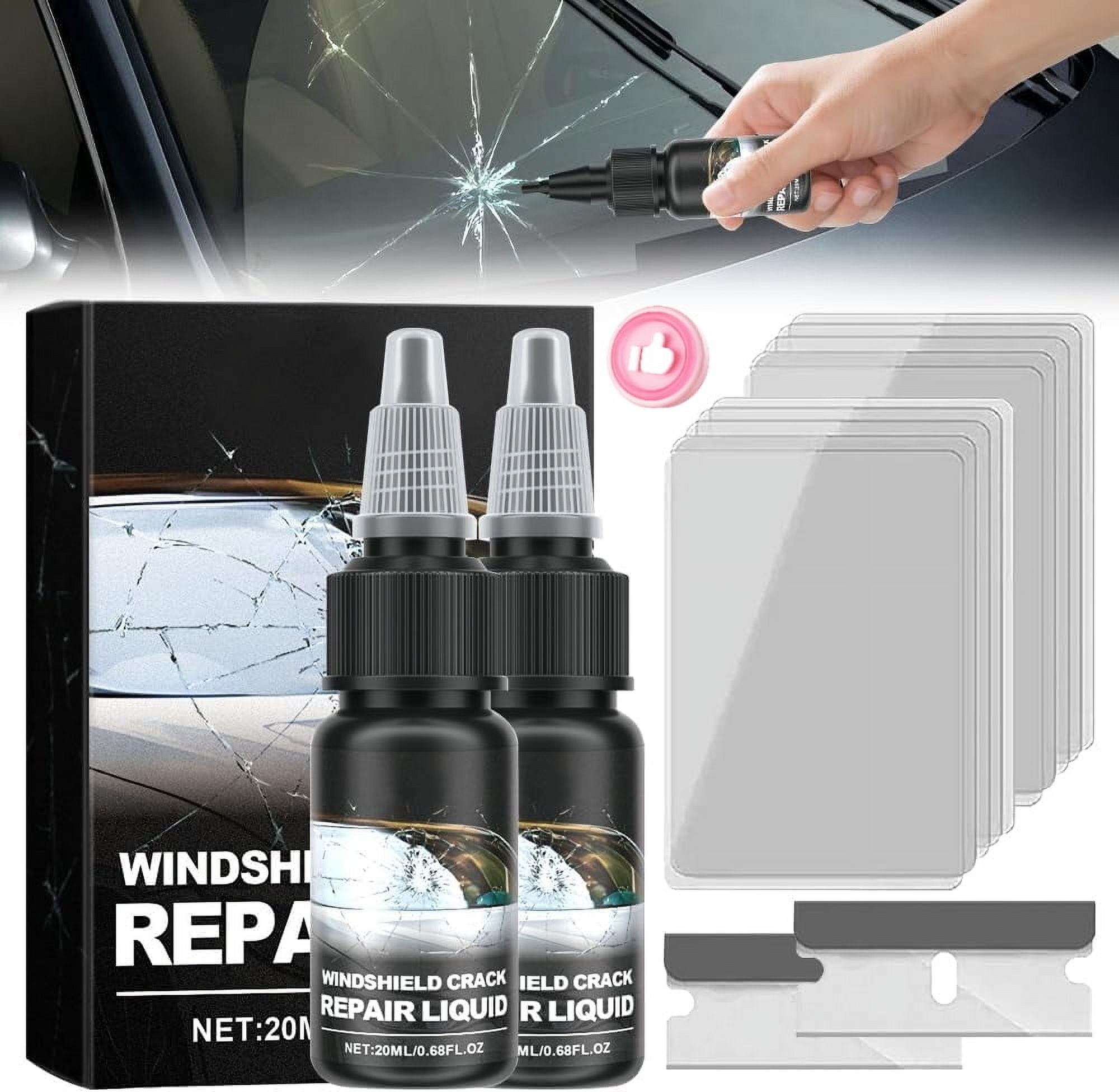 Windshield Crack Repair Kit, 2025 Upgraded Glass Cracks Gone Repair Kit ...