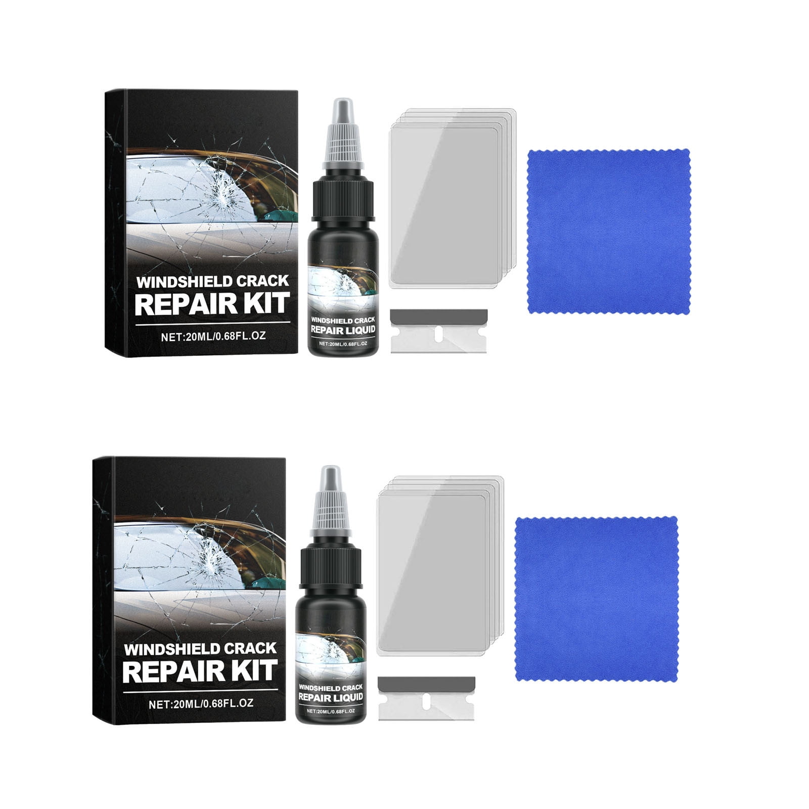 Windshield Crack Repair Kit 20ml | Glass Chip Fixer | Epoxy Resin DIY ...