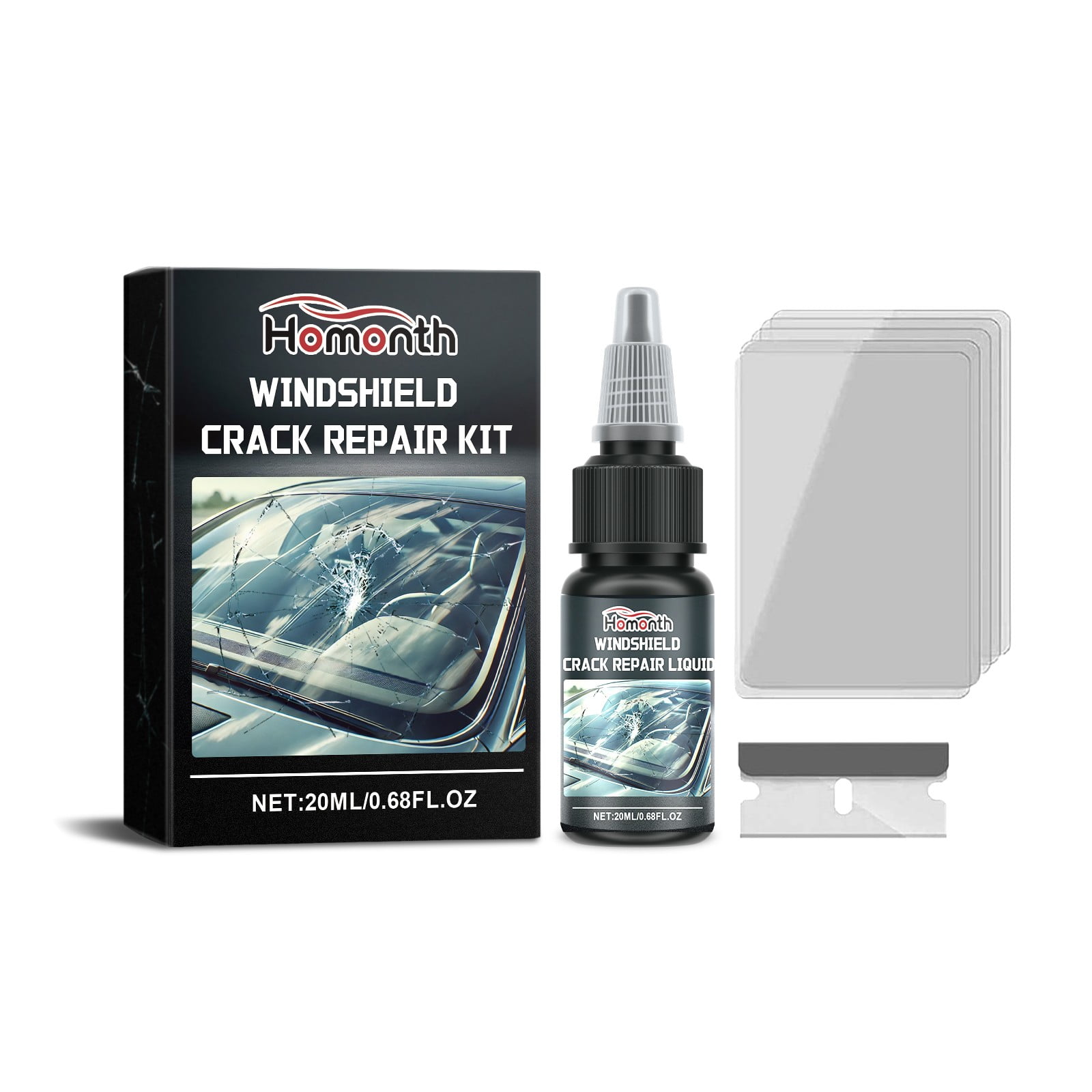 Windshield Crack Repair Liquid Windshield Crack Repair Kit Glass Repair ...