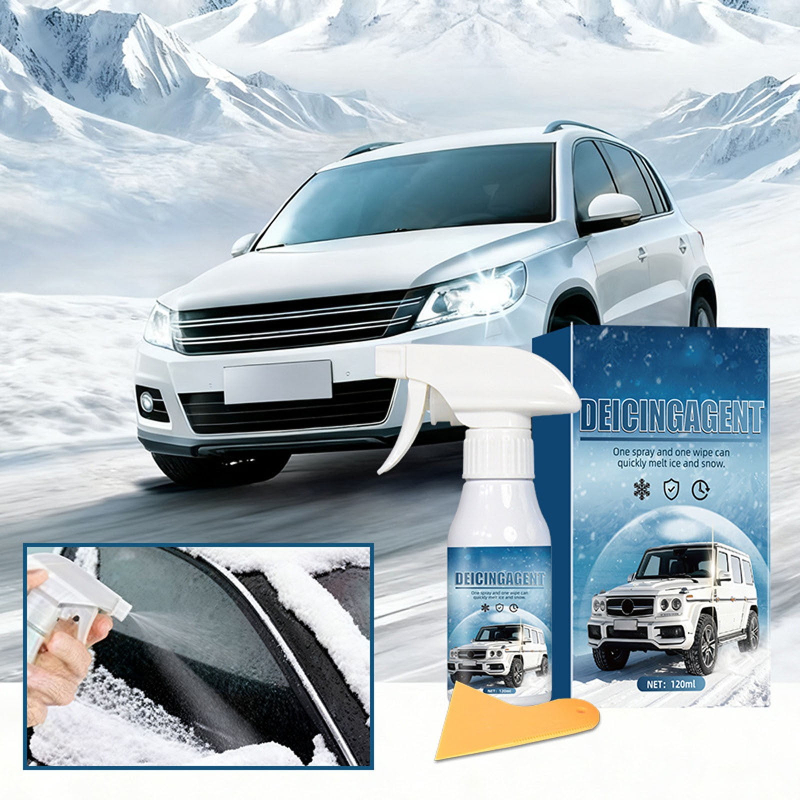 Windshield Deicer Spray Under 5 ! Yrmaups Snow Melting Deicer Ice ...