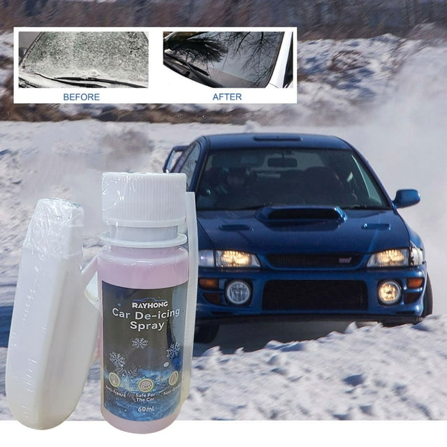 Windshield Deicer Spray, Rapid Ice Melter for Cars and Auto Glass ...