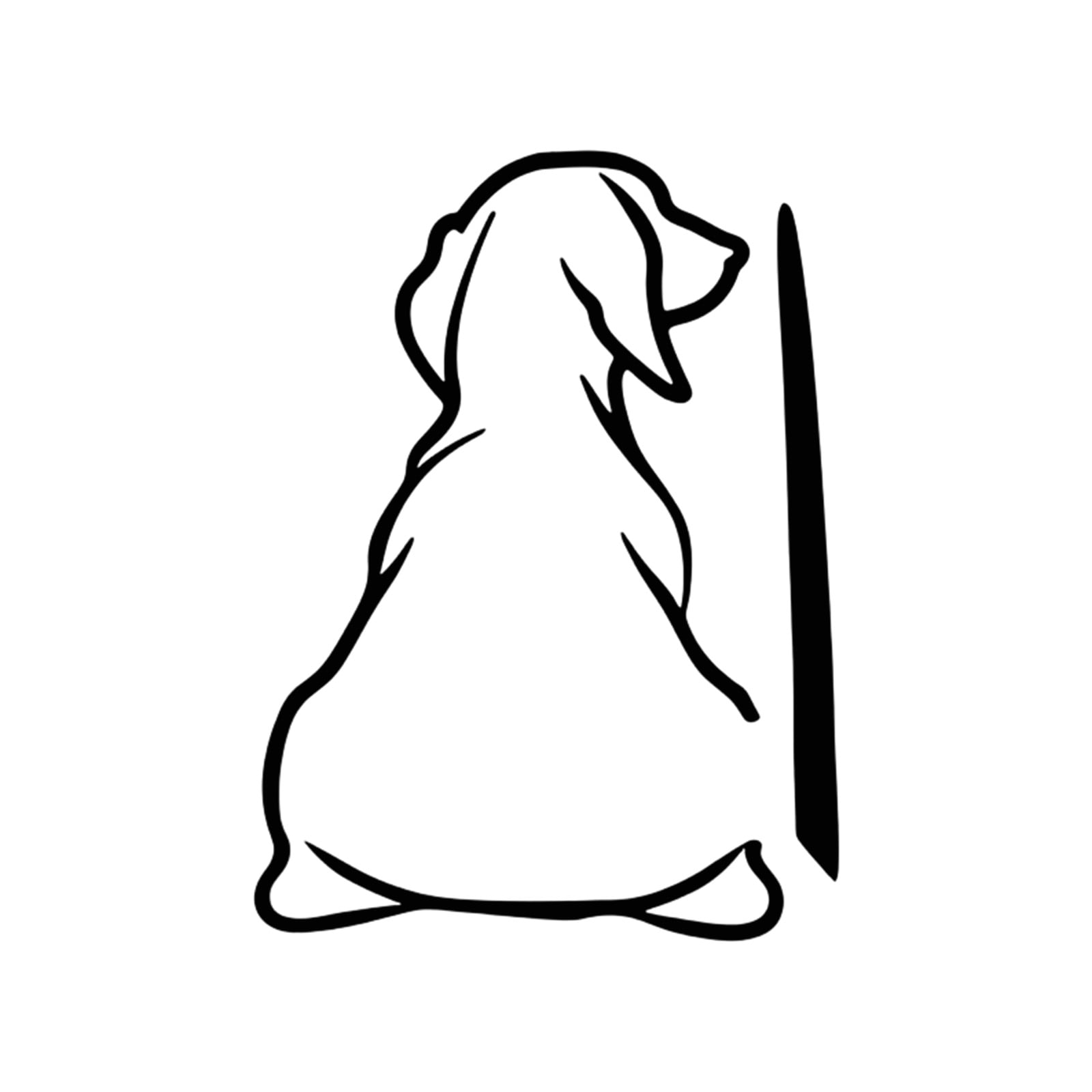 Windshield Dogs Rear Window Dog Wagging Tail Car Sticker 20Cm Height 1 ...