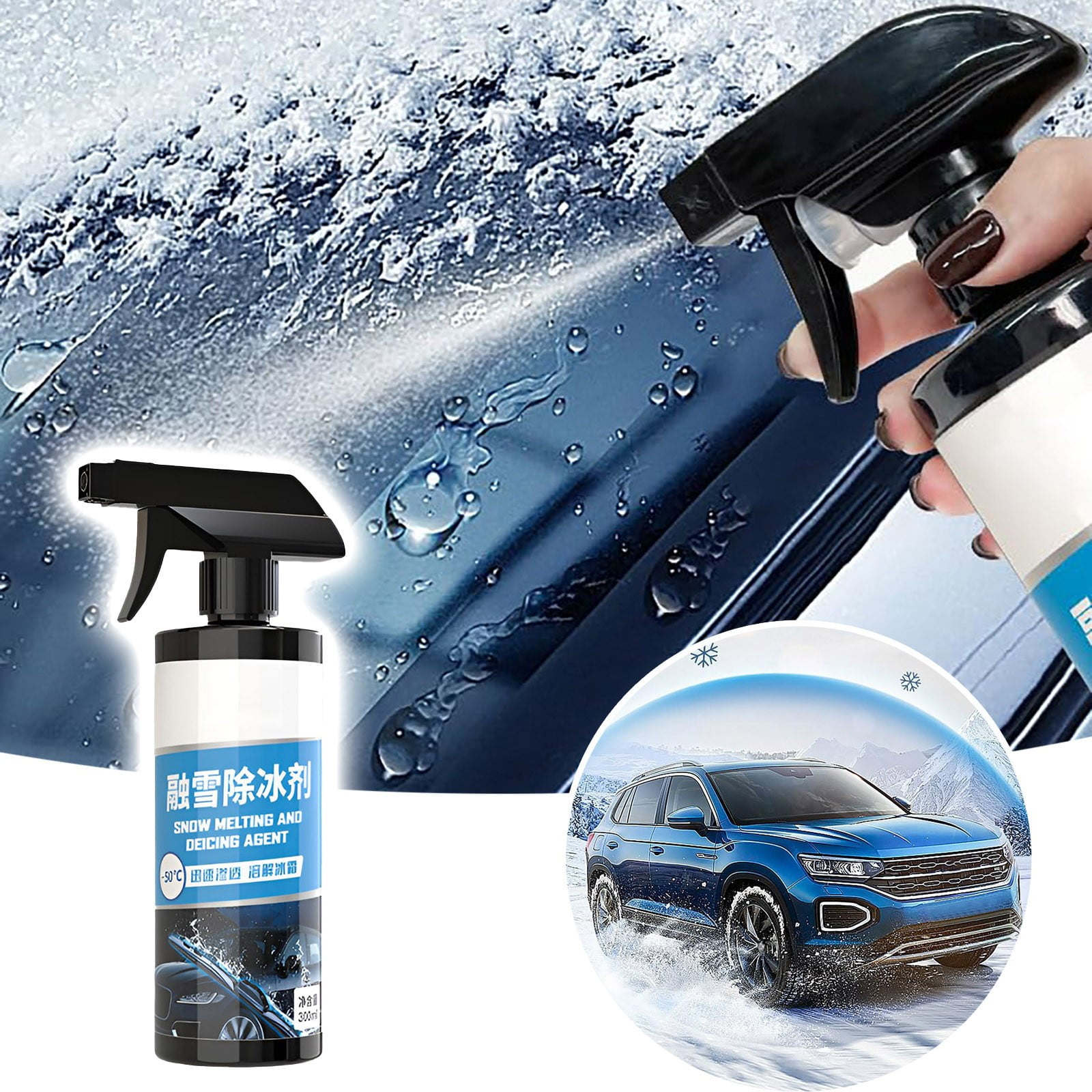 Windshield Freezing Spray Deicing Car Ice Dissolving Spray Deicing Car ...