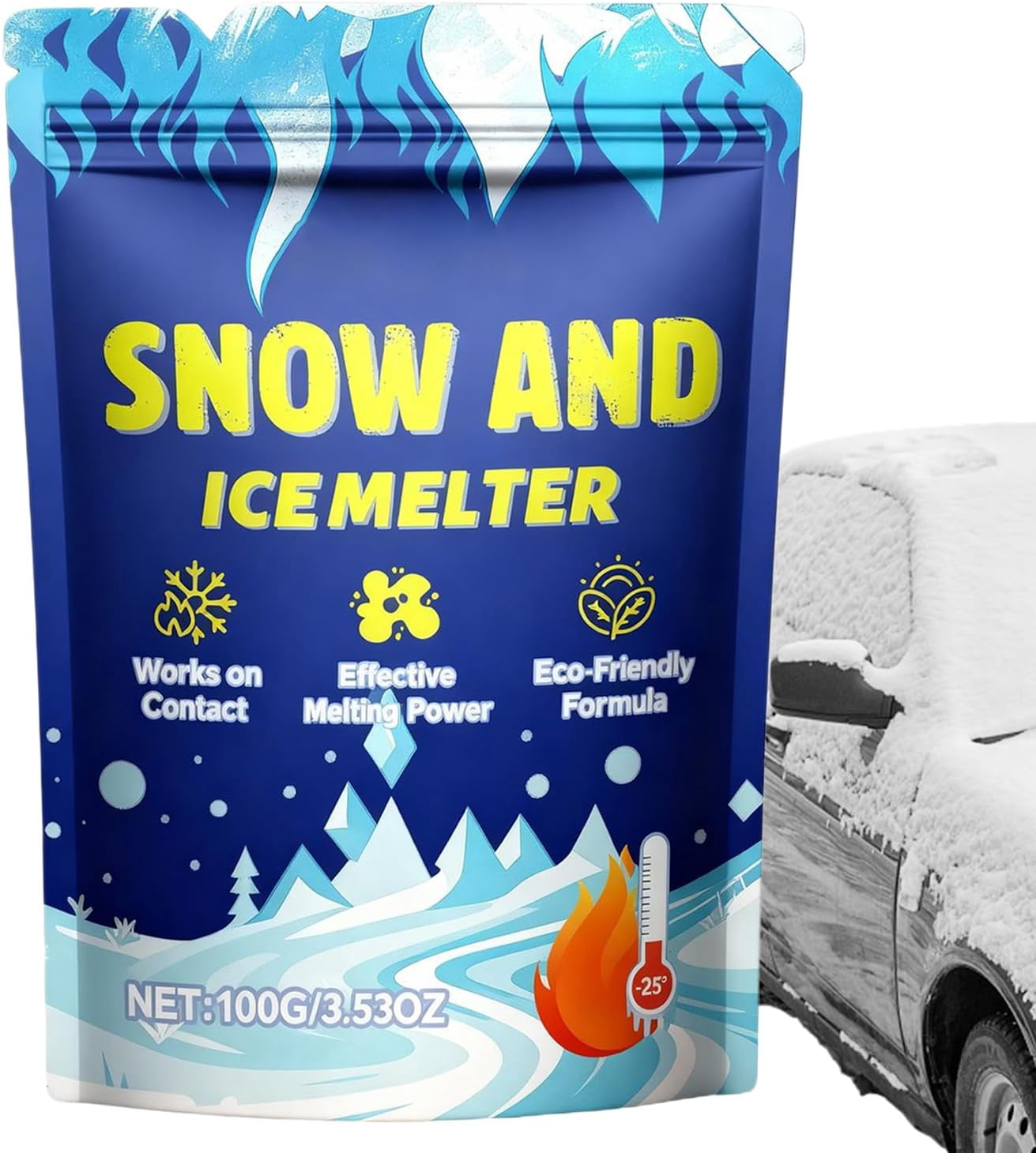 Windshield Ice Melter Agent 100g Transparent Formula Quick-Action ...