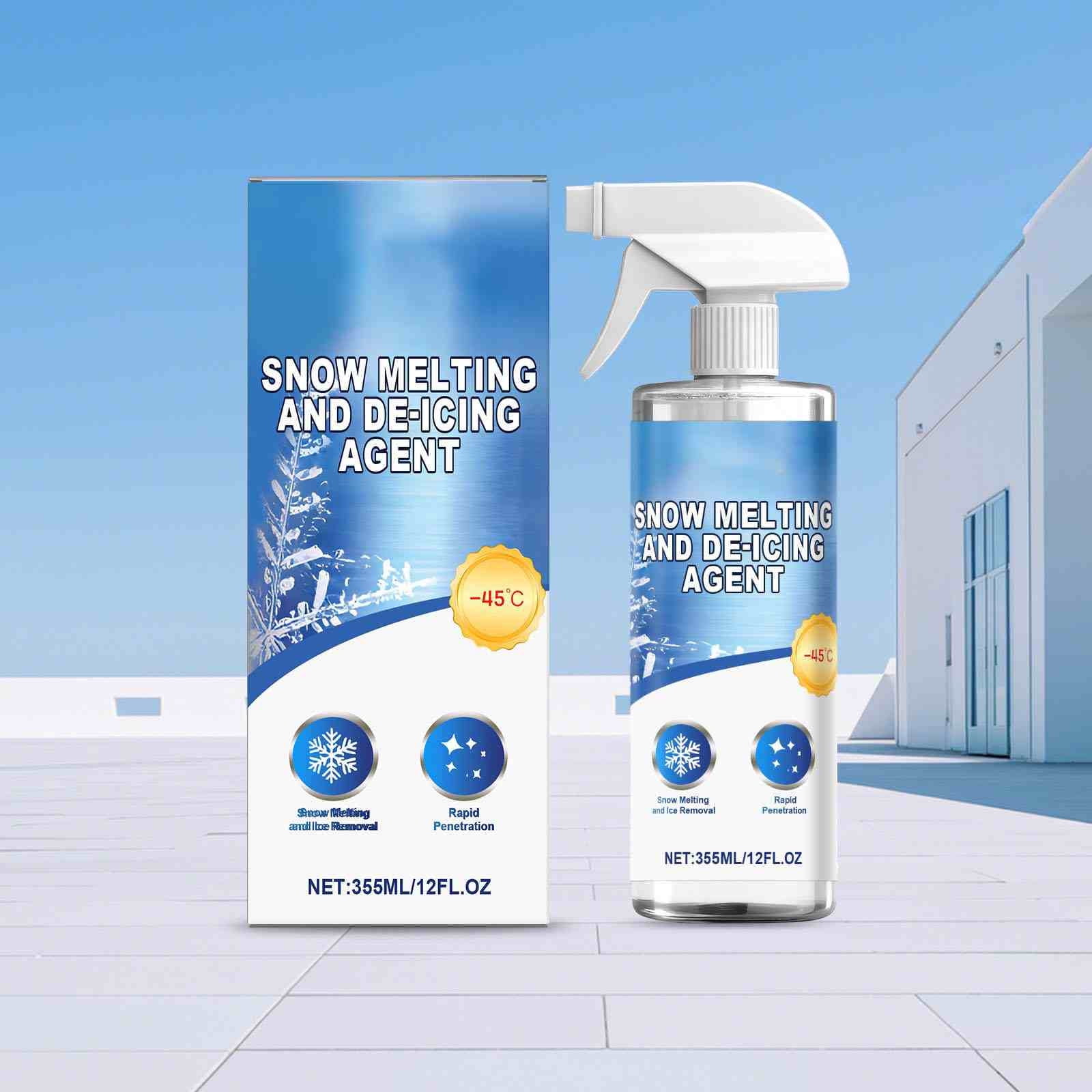 Windshield Ice Remover Spray Fast Acting Snow Melting Agent, Automotive ...