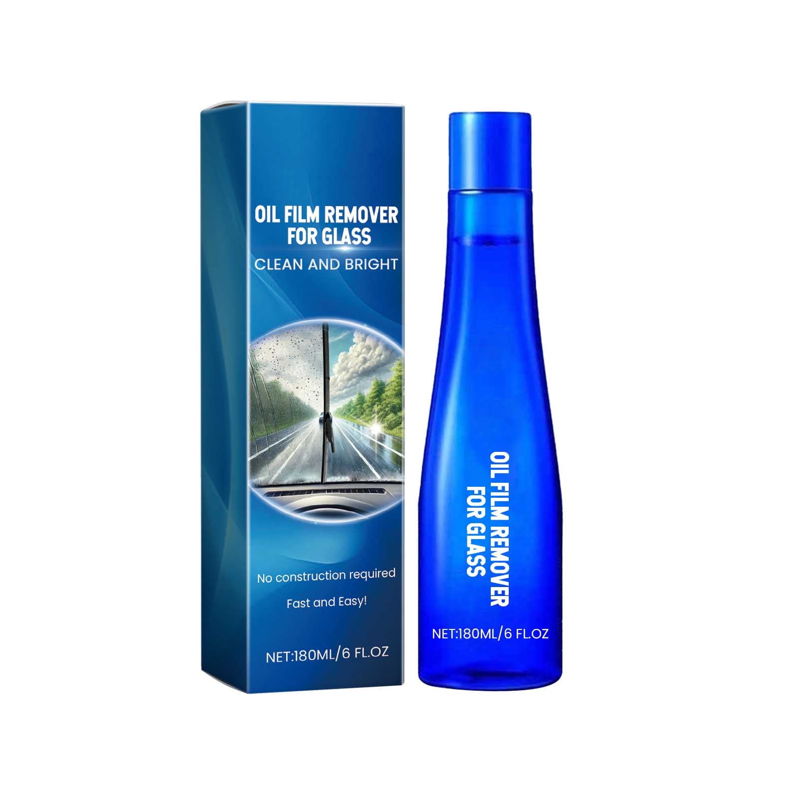 Windshield Oil Film Remover, Car Glass Cleaner Spray, 180ml Powerful ...