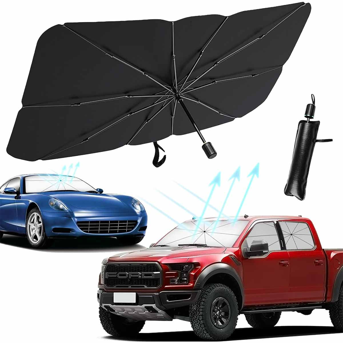 Windshield Parasol Car Foldable, UV Ray Reflector Auto Front Window Sun ...