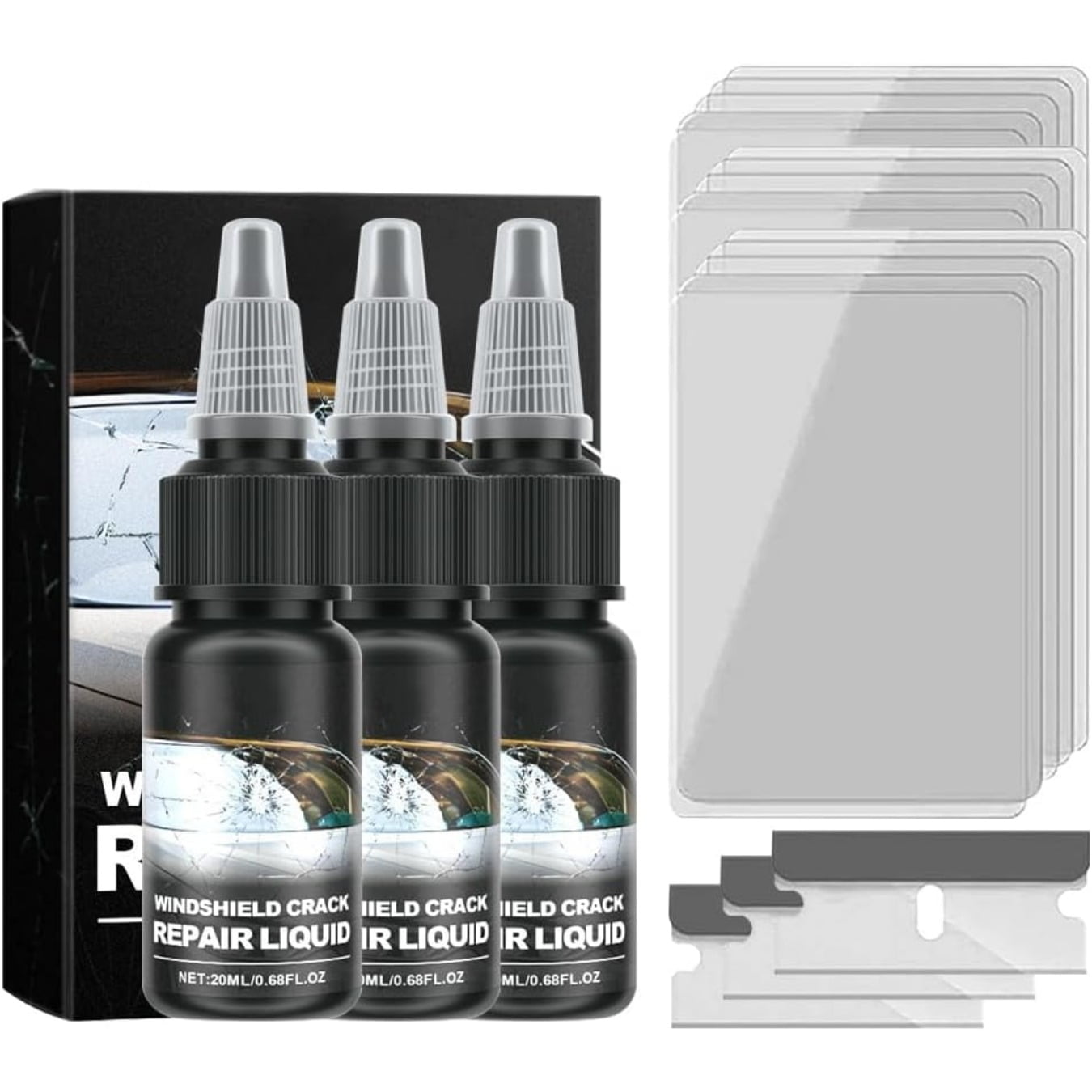 Windshield Repair Kit 2025 New Upgrade Glass Repair Fluid, Windshield Scratch Repair Kit ...