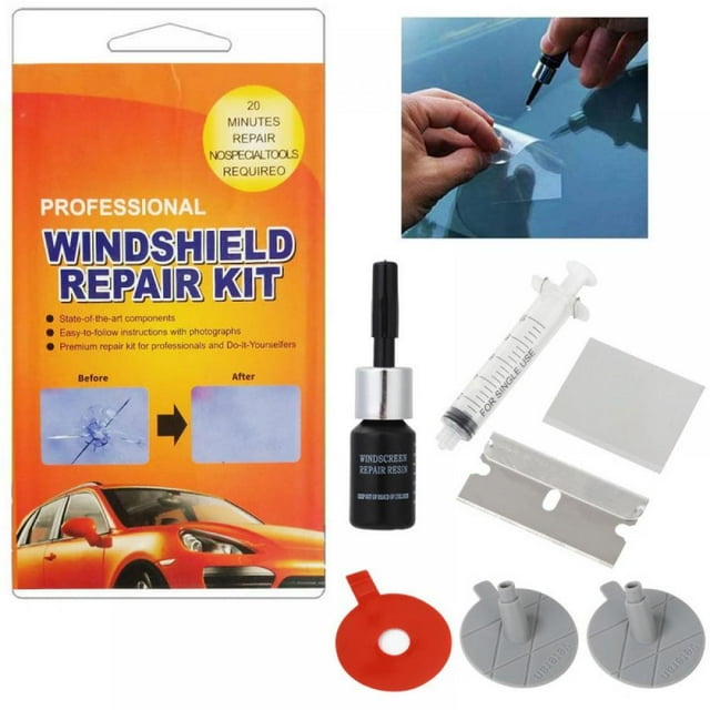 Windshield Repair Kit,Cost-Effective fix for chips, Cracks, Bulls-eye ...