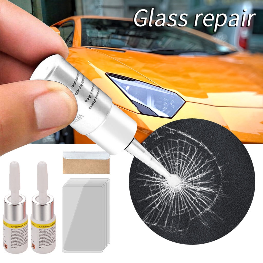 Windshield Repair Kit DIY Glass Crack Chip Fix Resin Injection Tool Set ...